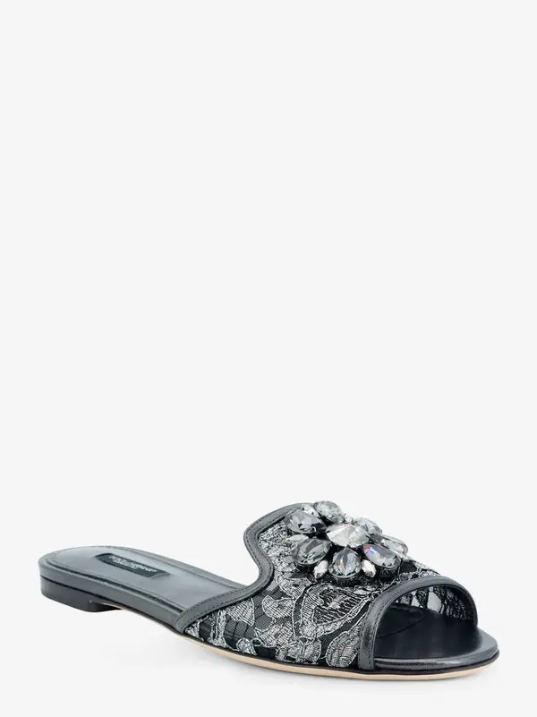 Dolce & Gabbana Embellished Lace Sandals