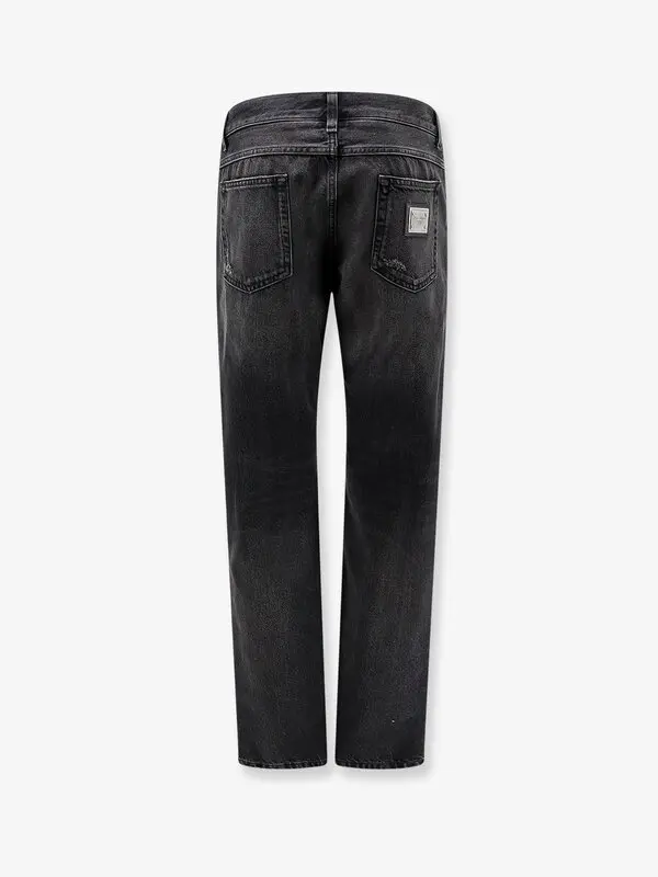 Dolce & Gabbana Black Denim Trousers - Blue