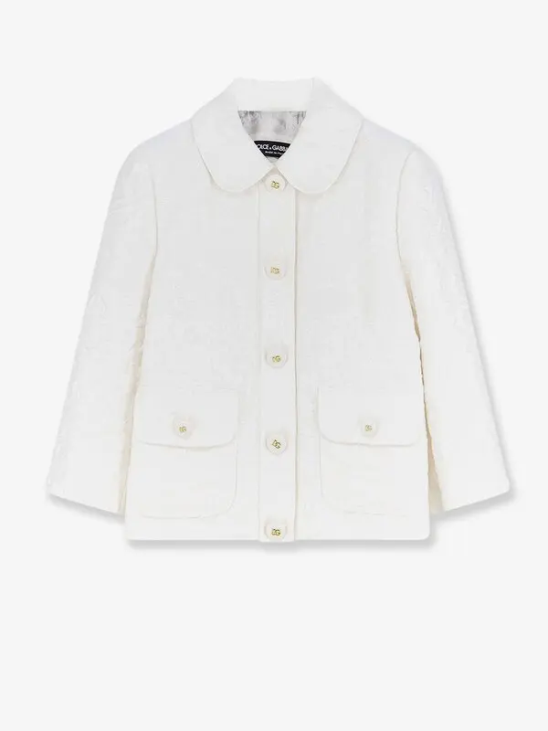 Dolce & Gabbana Brocade Blazer With Dg Button Detail