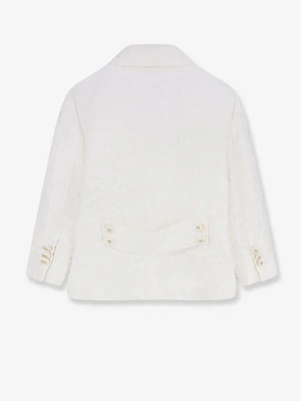 Dolce & Gabbana Brocade Blazer With Dg Button Detail