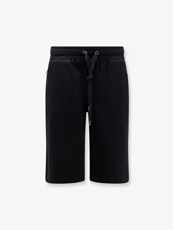 Dolce & Gabbana Cotton Bermuda Shorts With Metal Logo Patch
