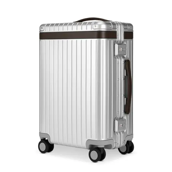 CARL FRIEDRIK Aluminum Carry-on Suitcase - Chocolate