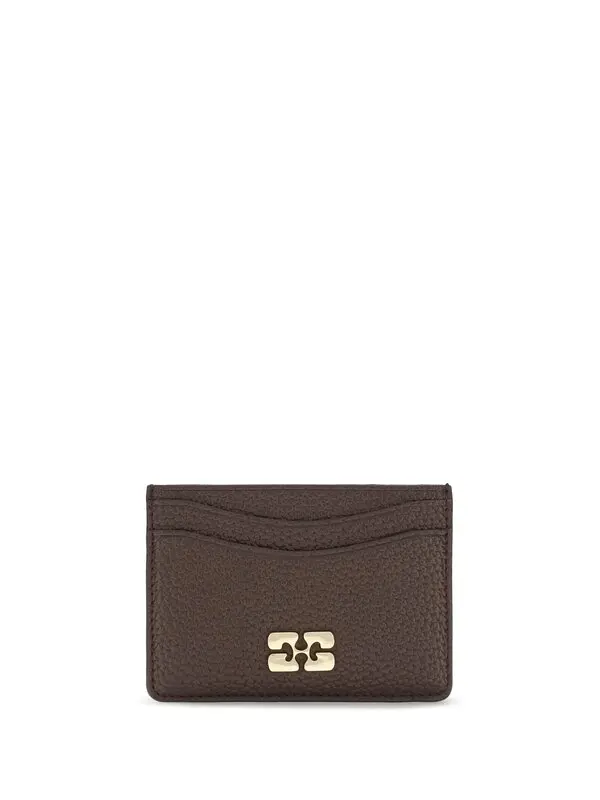 GANNI Textured Faux Leather Card Holder - Multicolor