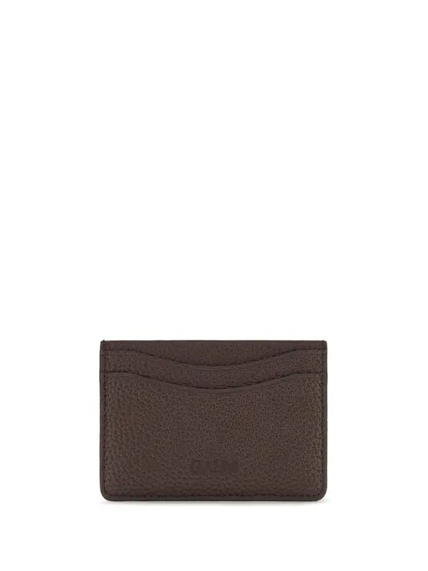 GANNI Textured Faux Leather Card Holder - Multicolor