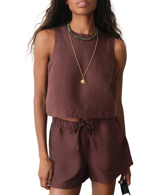 Marine Layer Linen Blend Drawstring Shorts