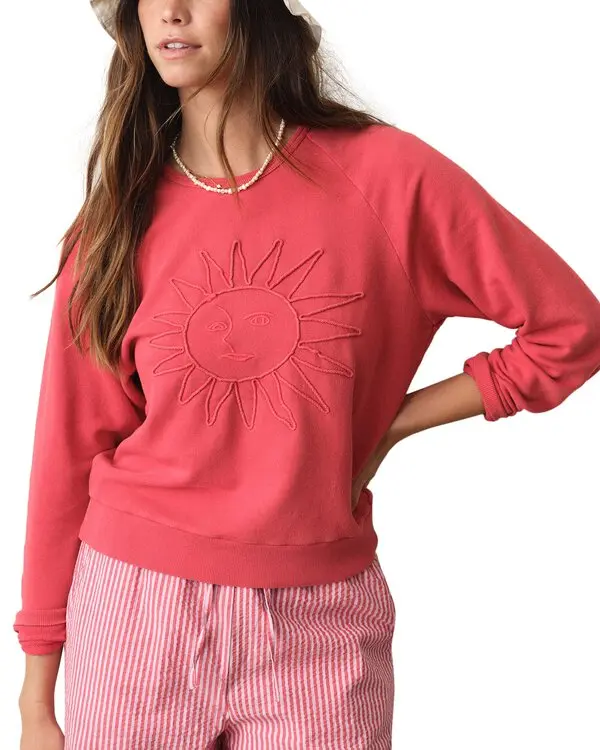 Marine Layer Cloud 9 Terry Sweatshirt With Sun Detail