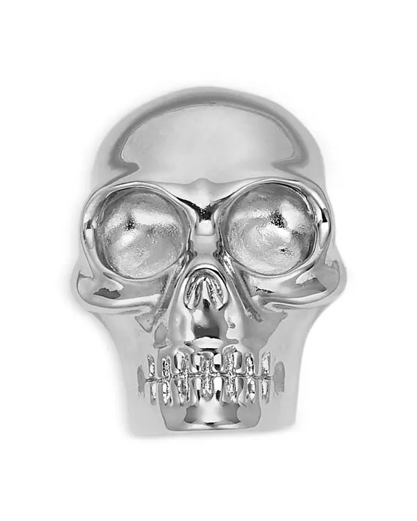 Alexander McQueen Skull Stud Brooch - Silver/cry