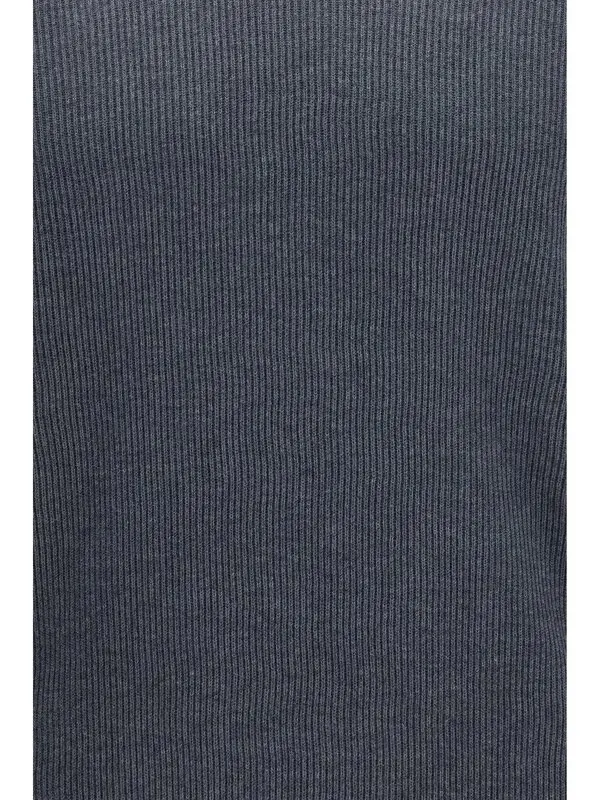 Brunello Cucinelli Cotton Ribbed Polo - Gray