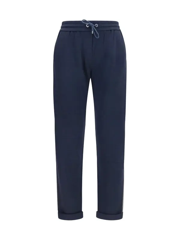 Brunello Cucinelli Cotton And Silk Blend Drawstring Pants