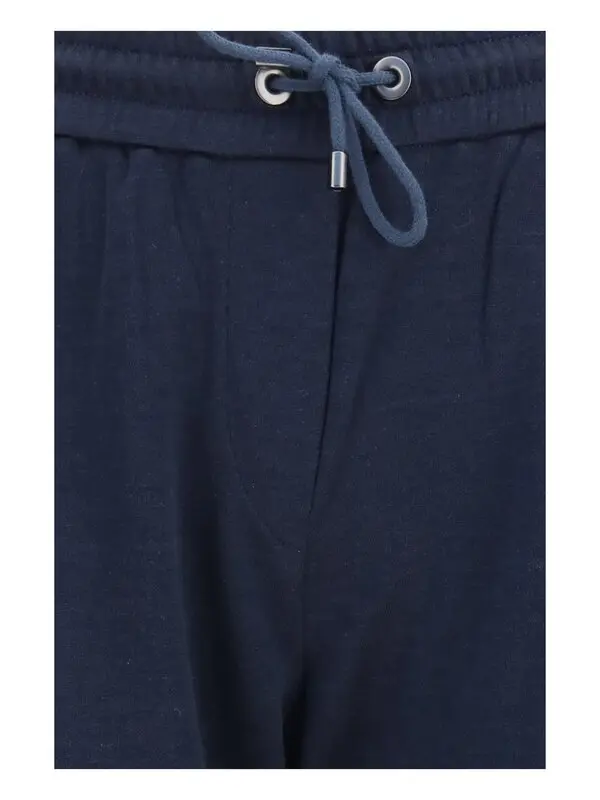 Brunello Cucinelli Cotton And Silk Blend Drawstring Pants