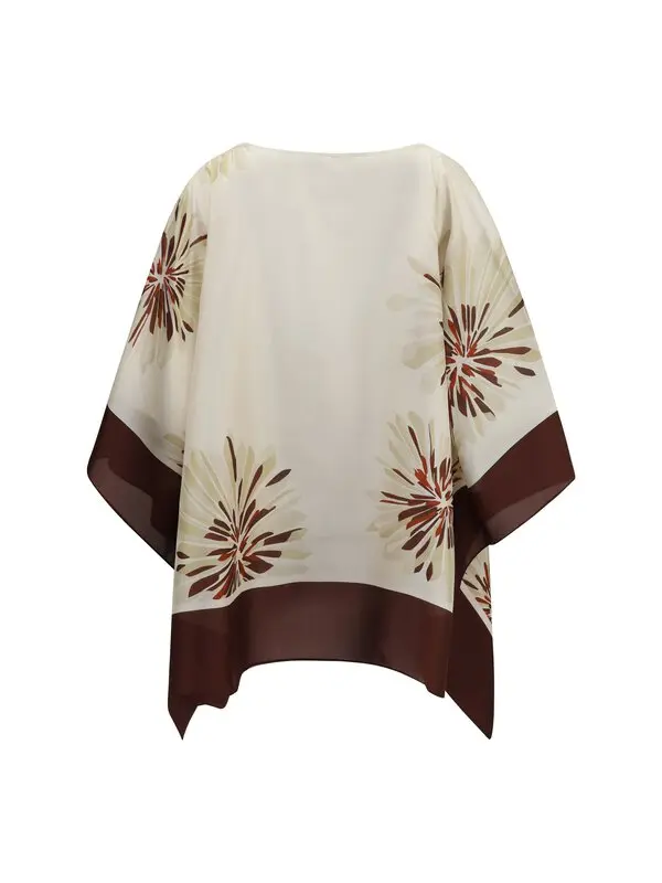 Brunello Cucinelli Silk Blouse With Floral Print - Multicolor