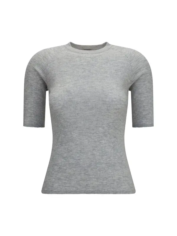 Brunello Cucinelli Lightweight Ribbed Sweater - Gray