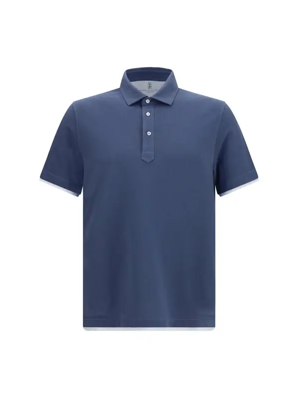 Brunello Cucinelli Short-sleeve Cotton Polo Shirt