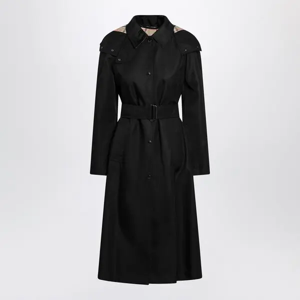 Burberry Long Nylon Car Coat - Black