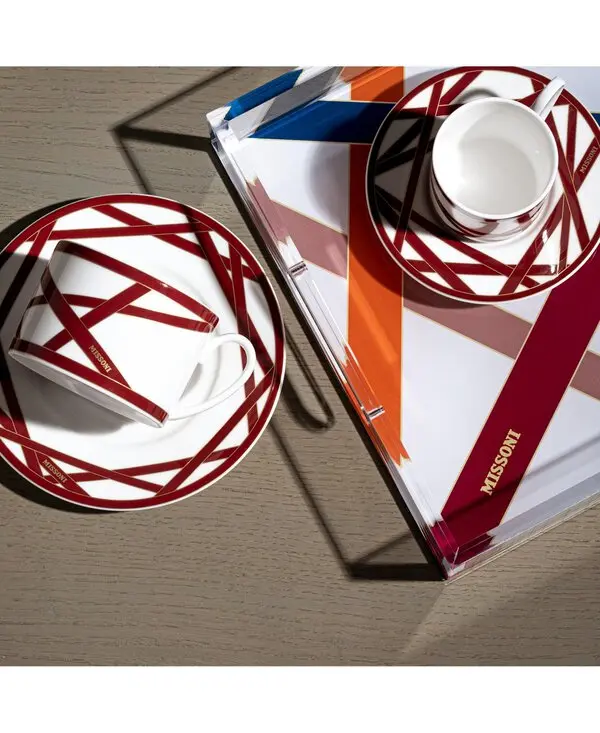 Missoni Nastri Dinner Plate, Set Of 2 - Bordeaux