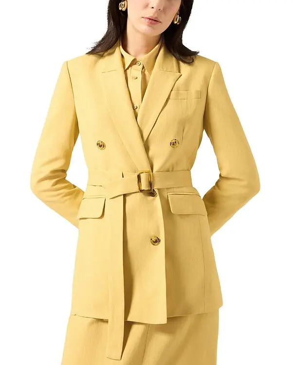 ARGENT Belted Double Breasted Blazer