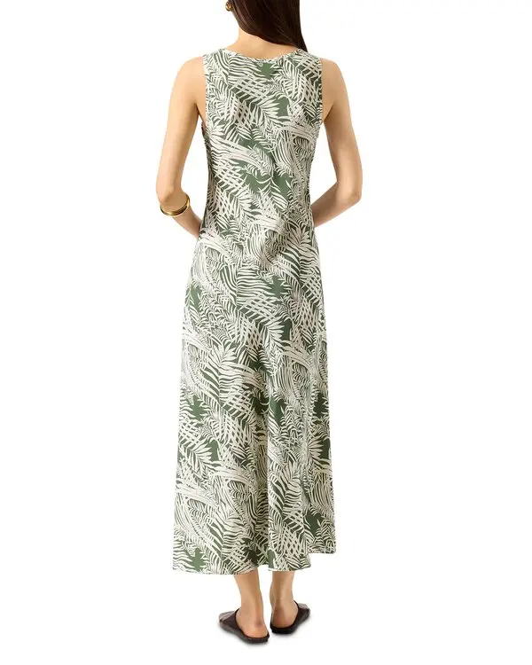 ARGENT Silk Tank Dress With Tropical Print