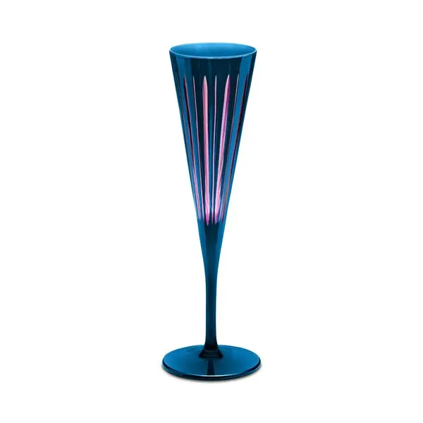 L'Objet Prism Champagne Flutes Set Of 4 - Blue