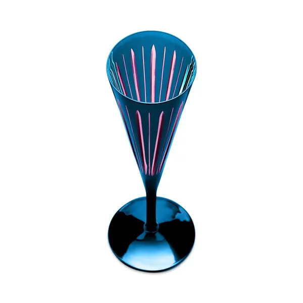 L'Objet Prism Champagne Flutes Set Of 4 - Blue