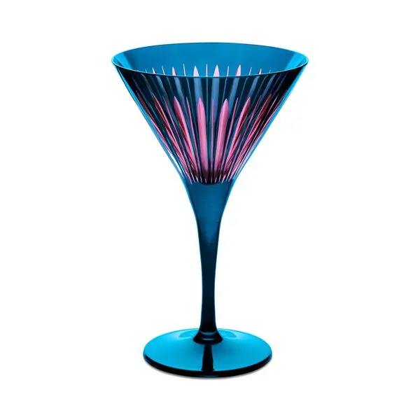 L'Objet Prism Martini Glasses Set Of 4 - Blue