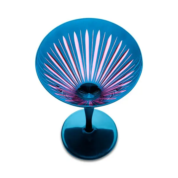 L'Objet Prism Martini Glasses Set Of 4 - Blue
