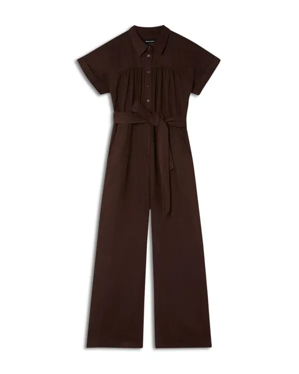 Whistles Utility Linen Jumpsuit