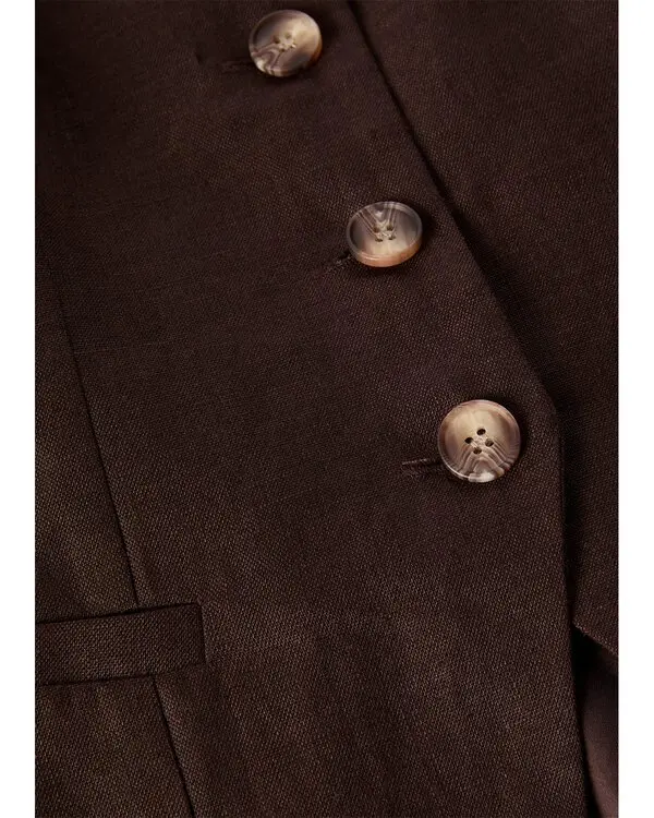 Whistles Linen Button-up Waistcoat
