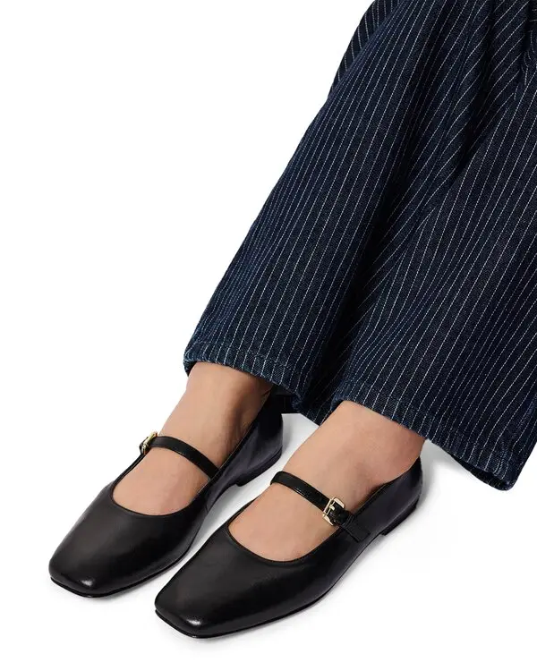 Whistles Leather Mary Jane Ballet Flats