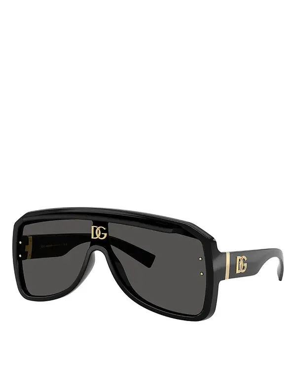 Dolce & Gabbana Aviator Shield Sunglasses - Black