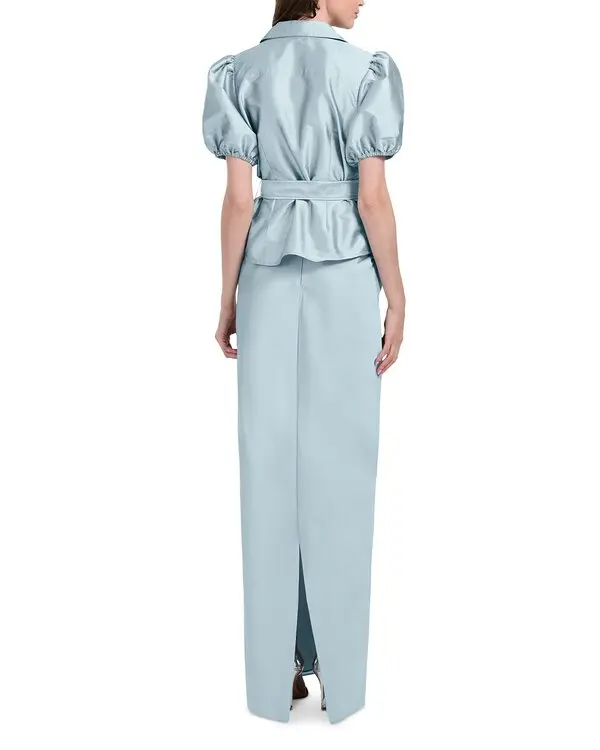 EMILY SHALANT Taffeta Puff Sleeve Blouse