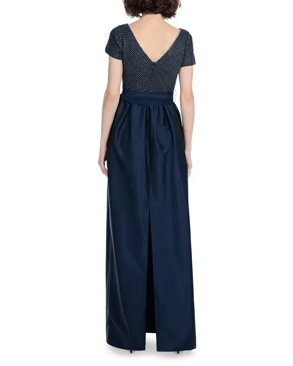 EMILY SHALANT Filagree Glass Beaded Gown