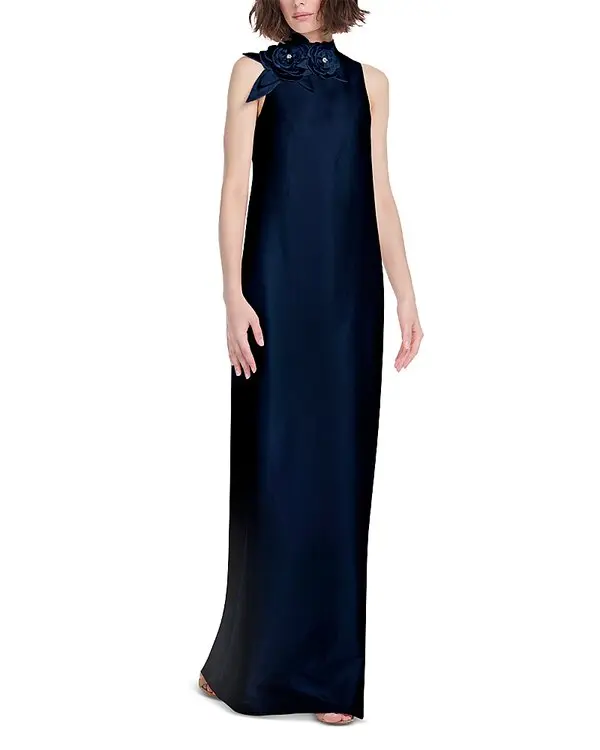 EMILY SHALANT Sleeveless Gown With Floral Embellishment