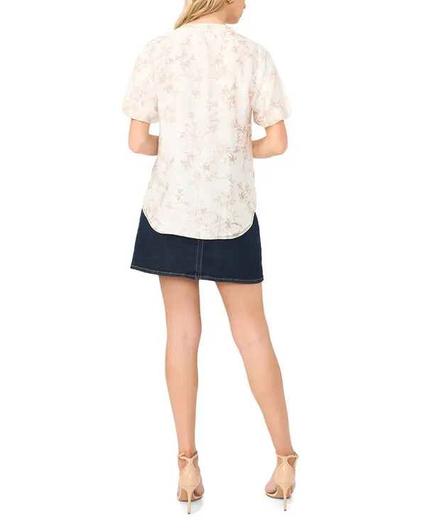 Vince Camuto Short Sleeve Puff Sleeve Top