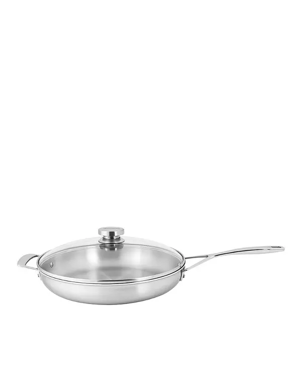 DEMEYERE Essential 5 Stainless Steel Fry Pan With Lid, 12.5 - Silver