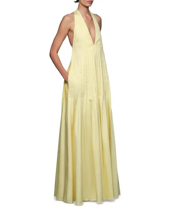 ET OCHS Blythe Maxi Dress With Halterneck And Open Back