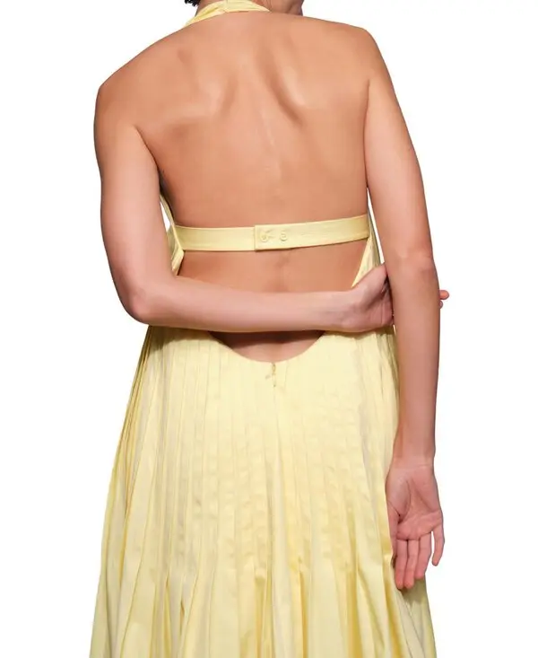 ET OCHS Blythe Maxi Dress With Halterneck And Open Back