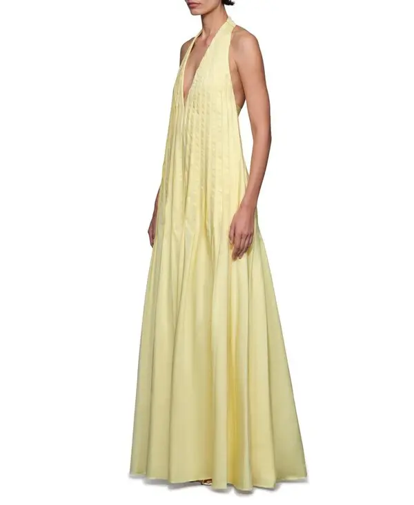 ET OCHS Blythe Maxi Dress With Halterneck And Open Back