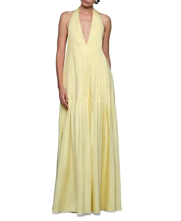 ET OCHS Blythe Maxi Dress With Halterneck And Open Back