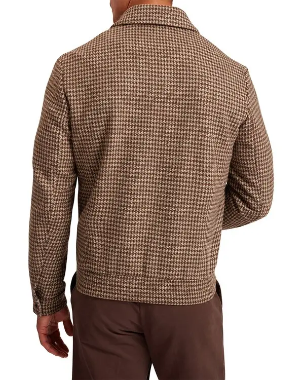 Ted Baker London Baglan Harrington Jacket In Houndstooth Wool