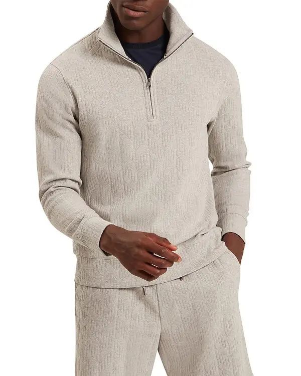 Ted Baker London Quarter Zip Sweatshirt - Light Grey