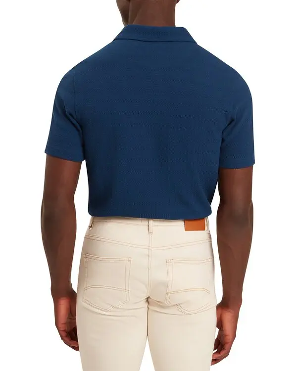 Ted Baker London Serapa Textured Polo Shirt - Dark Blue