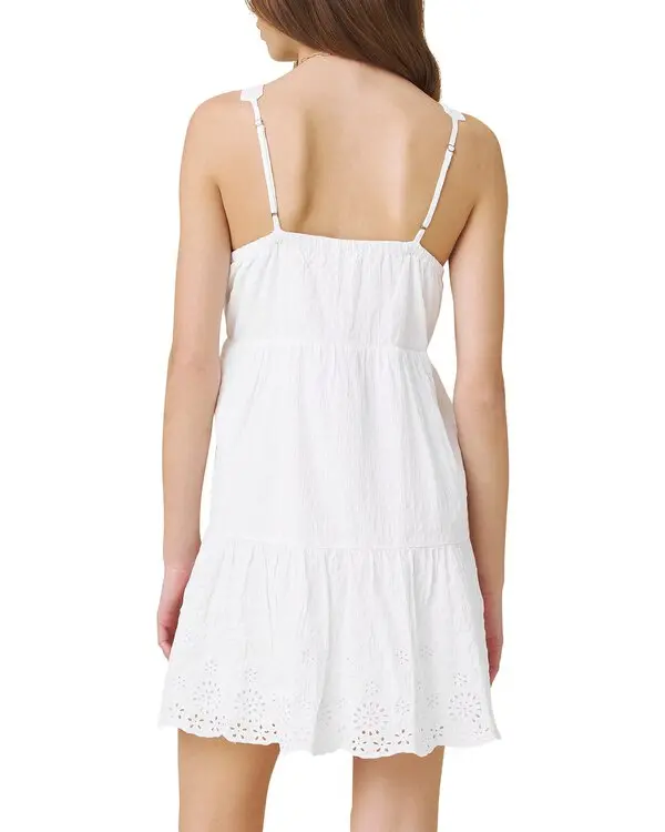 Splendid Gigi Tiered Mini Dress - White