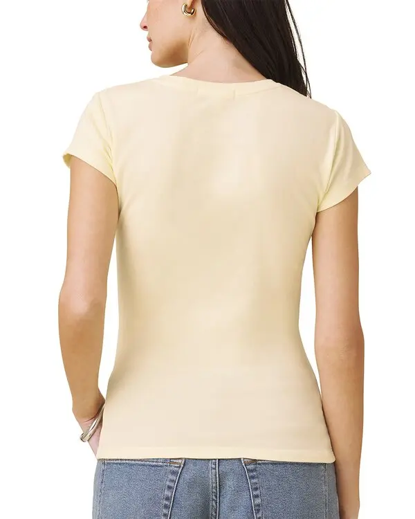 Splendid Josie V Neck Tee - Lemon Drop
