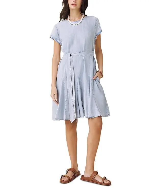 Splendid Lydia Indigo Mini Dress - Bleached Indigo