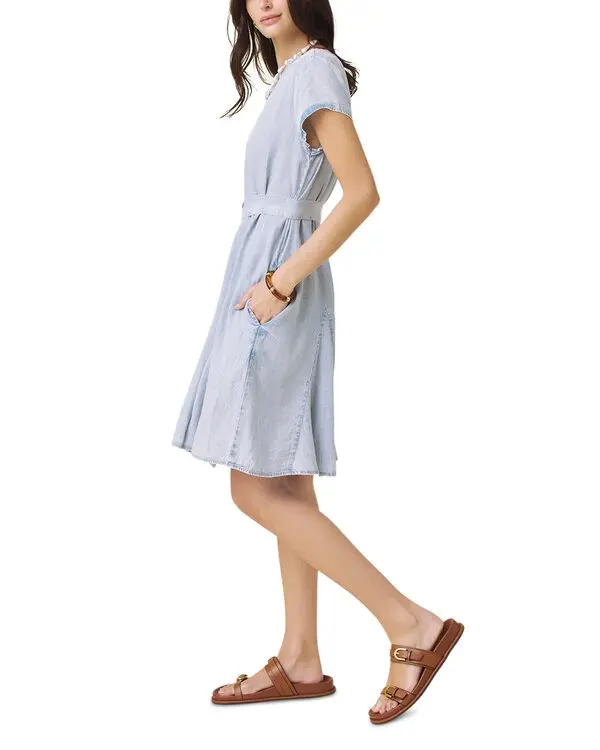 Splendid Lydia Indigo Mini Dress - Bleached Indigo