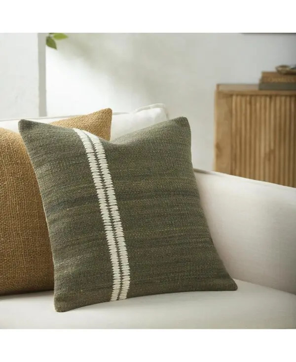 SURYA Jundah Decorative Pillow, 18l X 18w - Olive