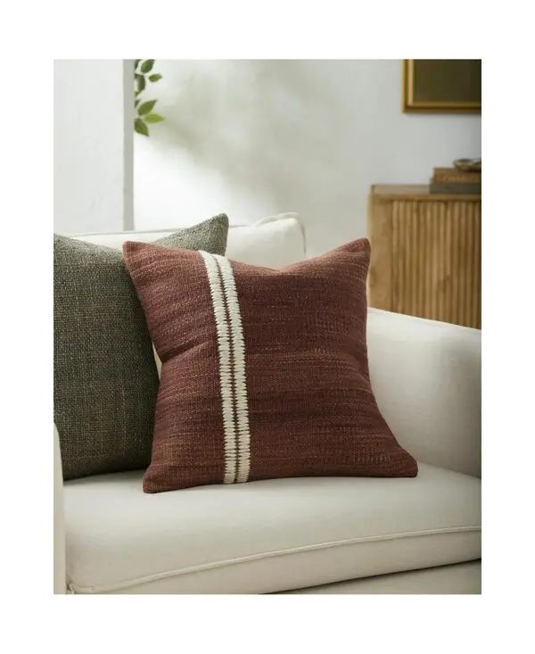 SURYA Jundah Decorative Pillow, 20l X 20w - Chestnut