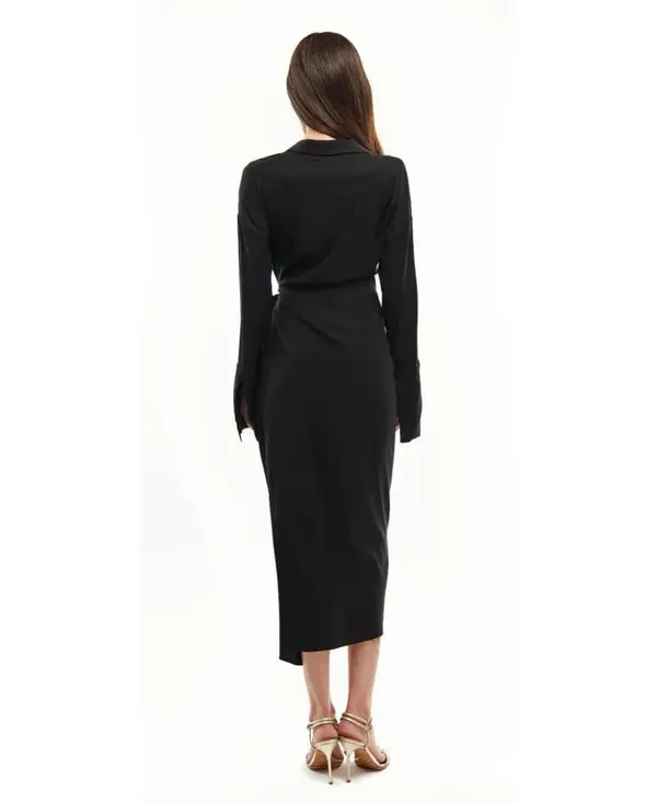 MOTHER OF ALL Gisele Wrap Dress - Black