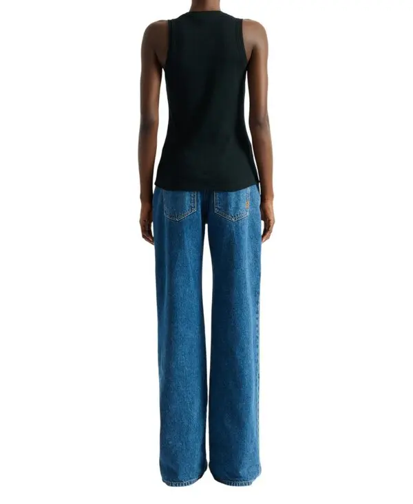 Balmain Embroidered Vest Top - Black