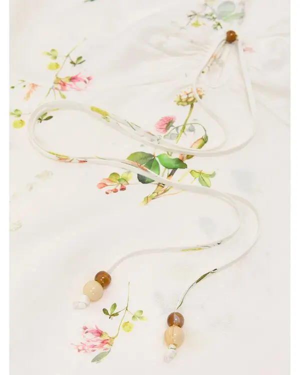 REISS Qunicy Floral Keyhole Top